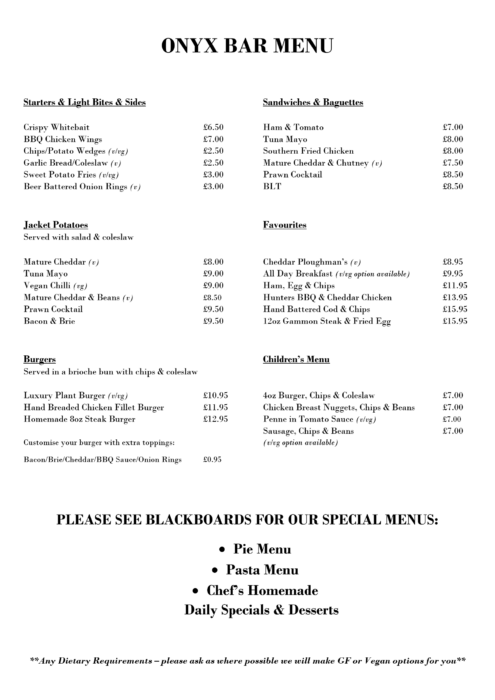 The Onyx Bar & Restaurant in Weymouth -Kings Hotels