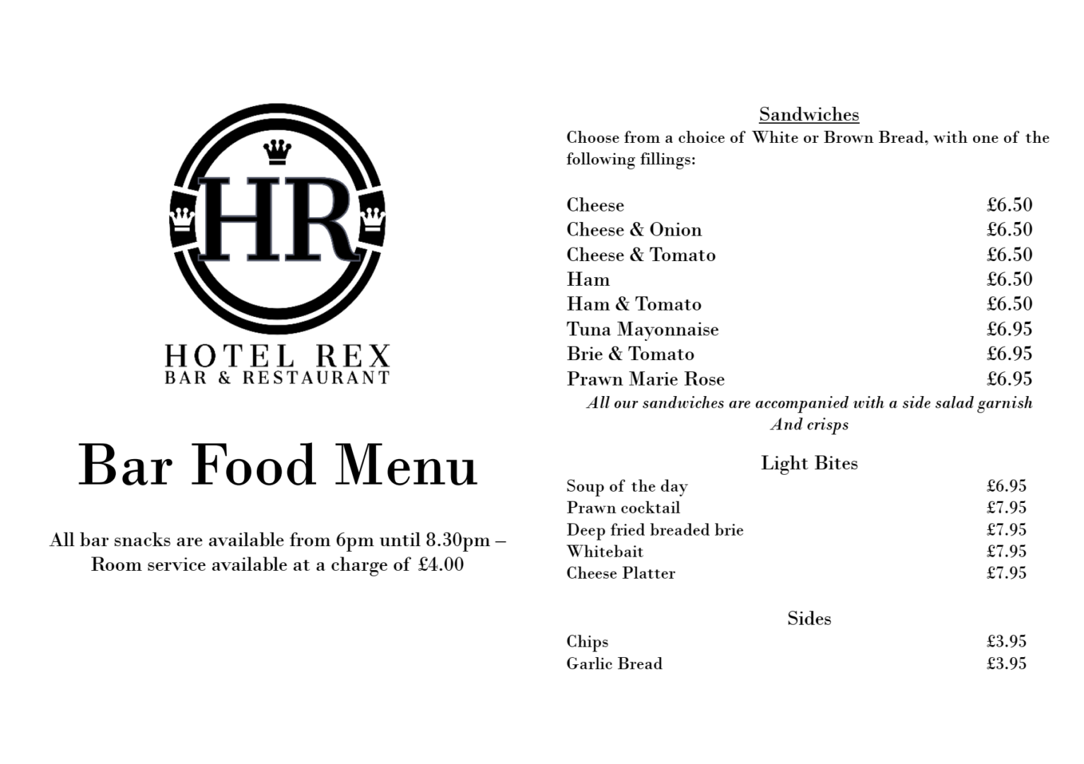 The Rex Restaurant in Weymouth - Kings Hotels