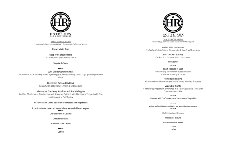 The Rex Restaurant in Weymouth - Kings Hotels